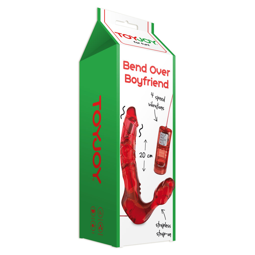 ToyJoy Bend Over Boyfriend Strapless Strap On Red LittleTickle co uk ToyJoy Bend Over Boyfriend Strapless Strap On Red LittleTickle co uk