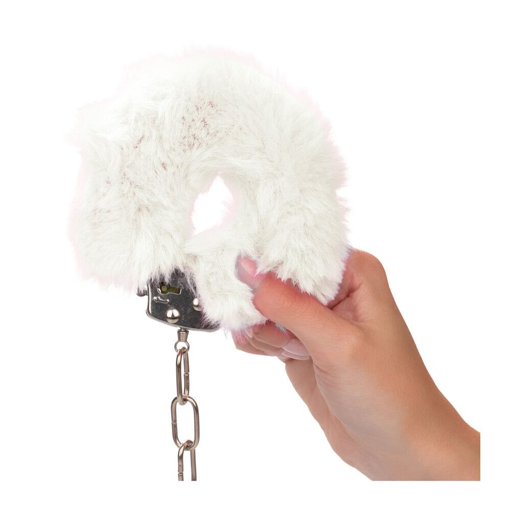 Ultra Fluffy Furry Cuffs White - LittleTickle.co.uk